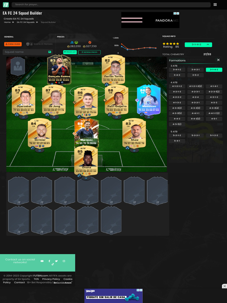 EA FC 24 Squad Builder Tool | PDF