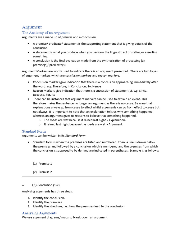 Anatomy of Arguments and Reasoning | PDF | Philosophy | Language Arts ...