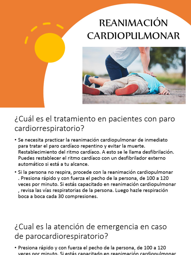 Reanimación Cardiopulmonar PDF | PDF