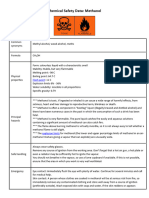 Methanol Technical Data Sheet | PDF | Methanol | Hydrogen