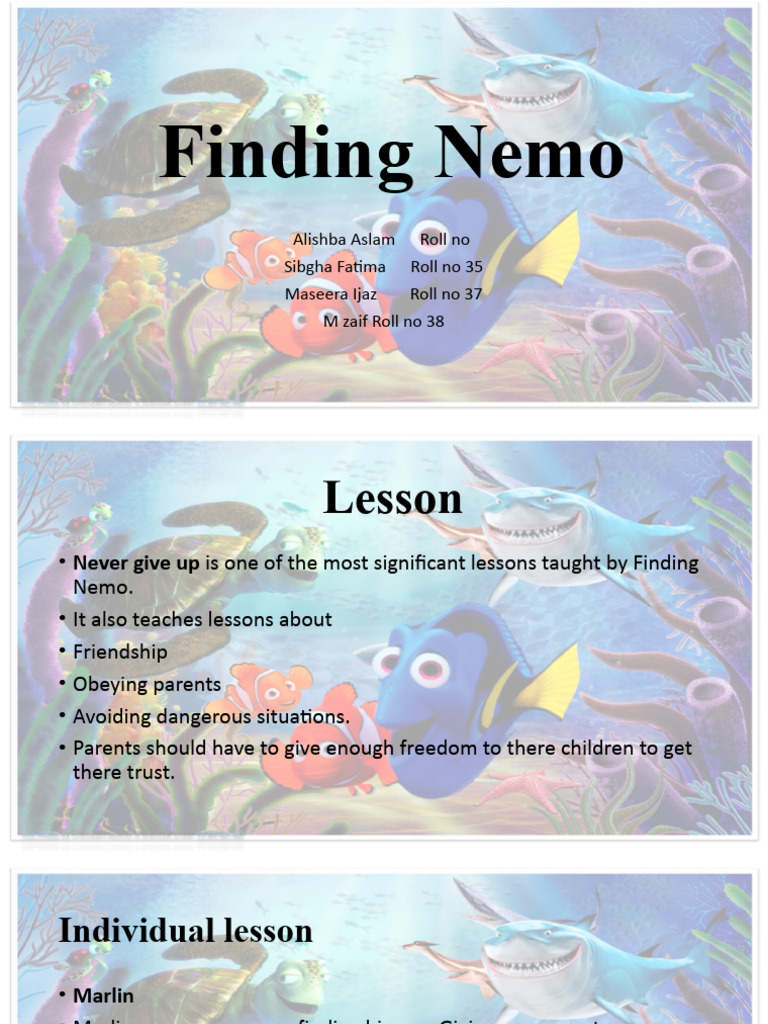 Lessons from Finding Nemo | PDF | Self-Improvement