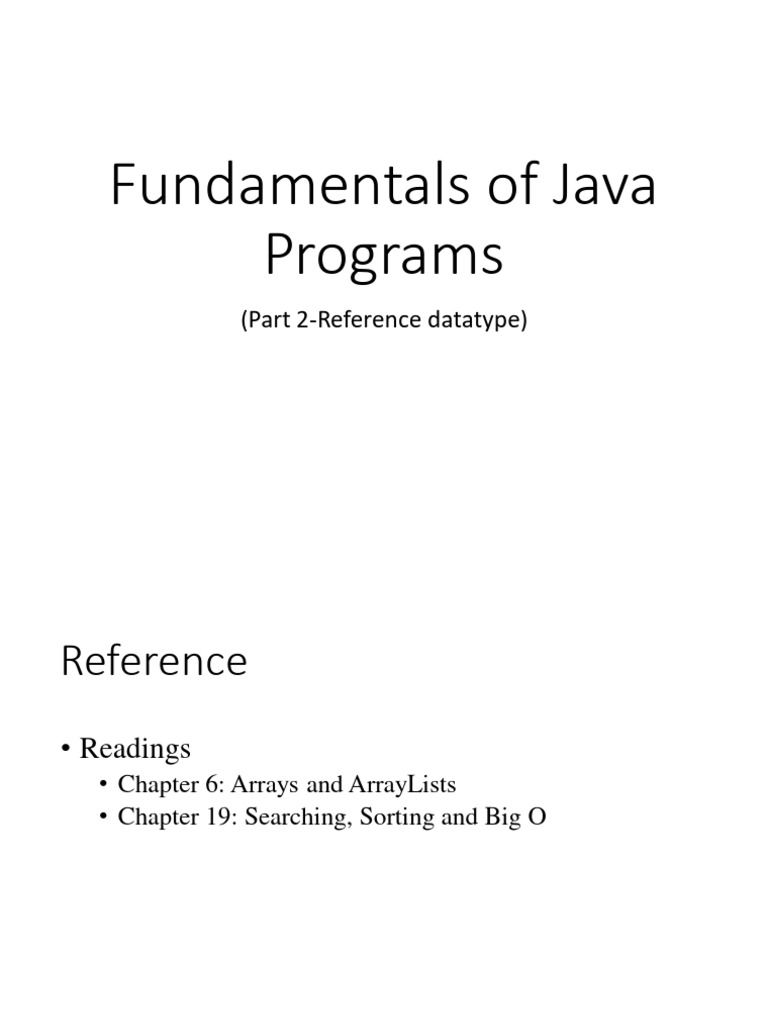 04 Fundementals - Arrays | PDF