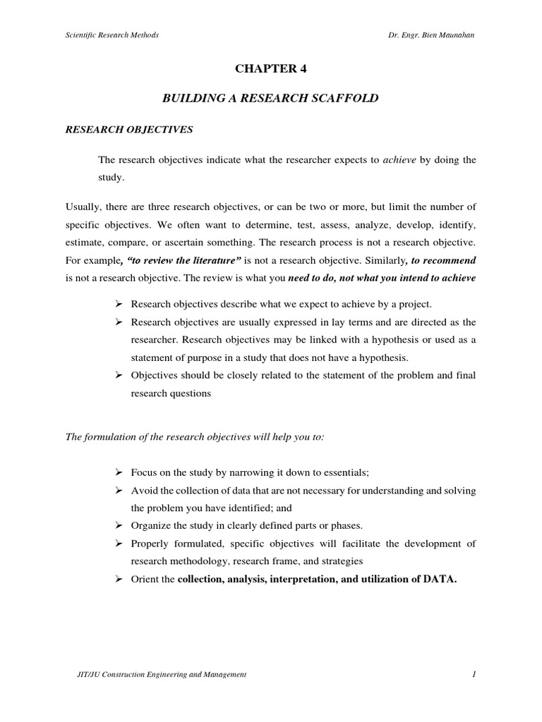 Lecture Notes Chapter 4 Building Research Scaffold | PDF