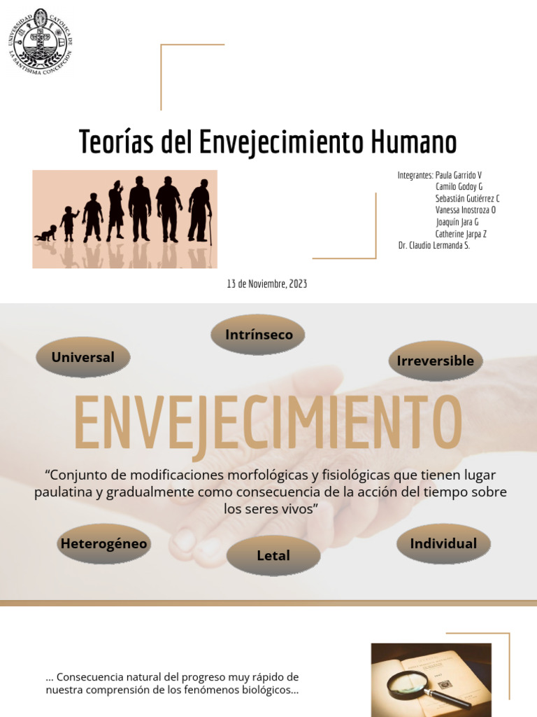 Teorías Del Envejecimiento Humano | PDF | Envejecimiento | Senectud