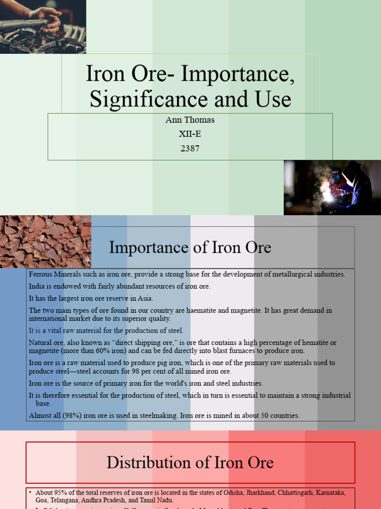 Iron Ore PPT Ann Thomas | PDF | Iron Ore | Steel