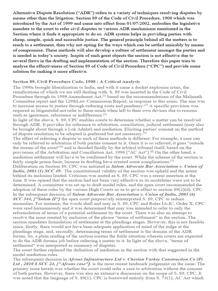 Alternative Dispute Resolution | PDF | Alternative Dispute Resolution | Mediation
