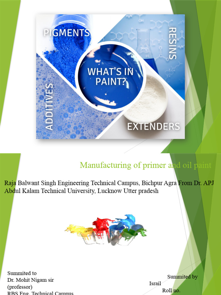 Presentation | PDF | Paint | Mill (Grinding)