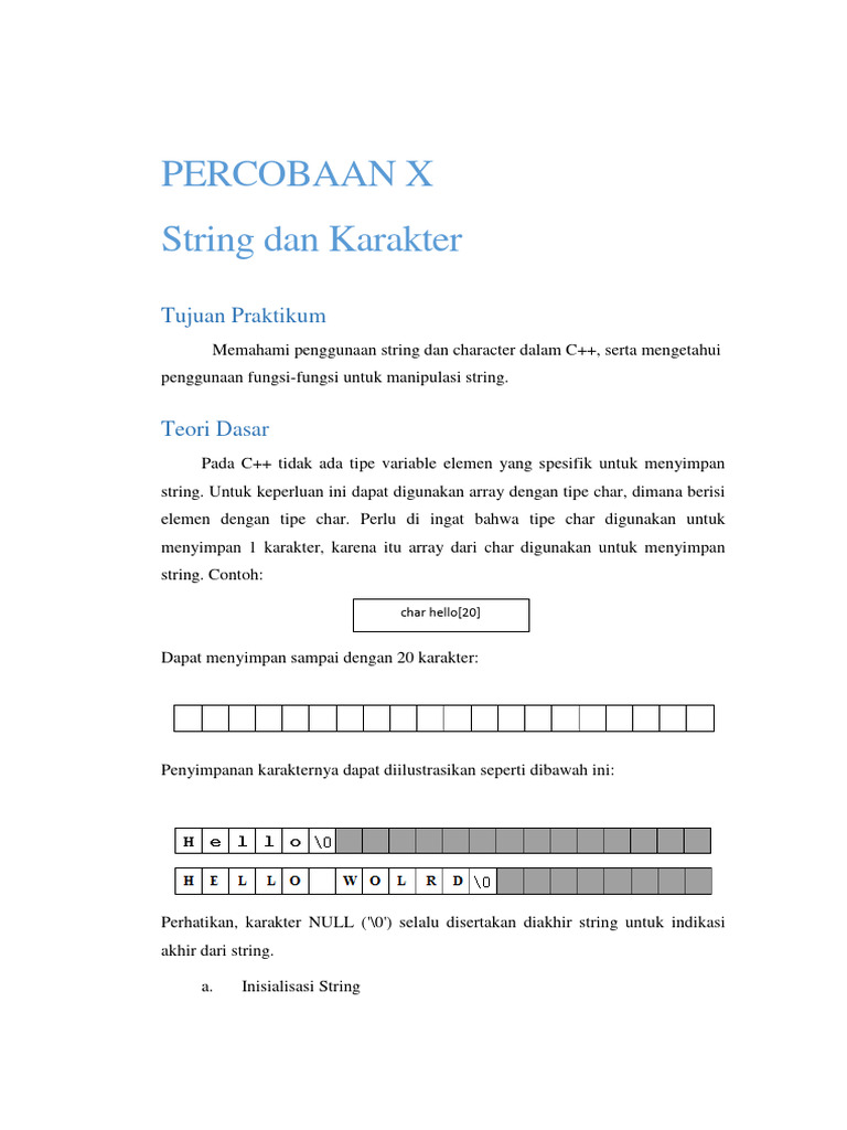 String dan Karakter C++ | PDF