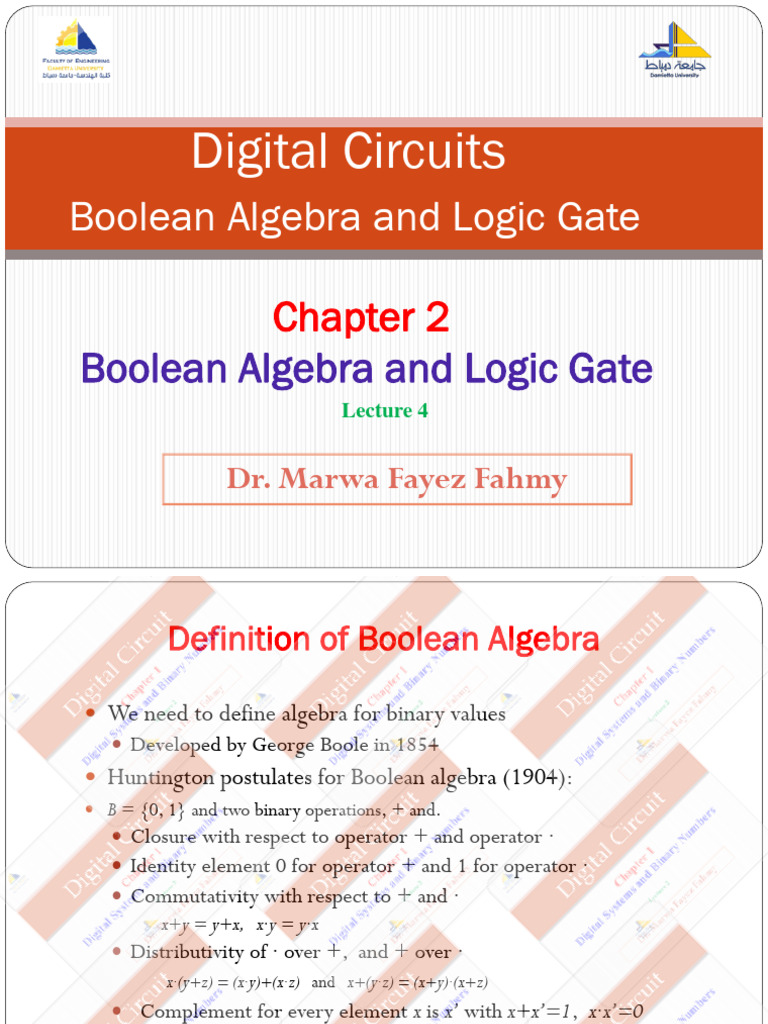 Boolean Algebra Lecture Aid | PDF Boolean Algebra Lecture Aid | PDF