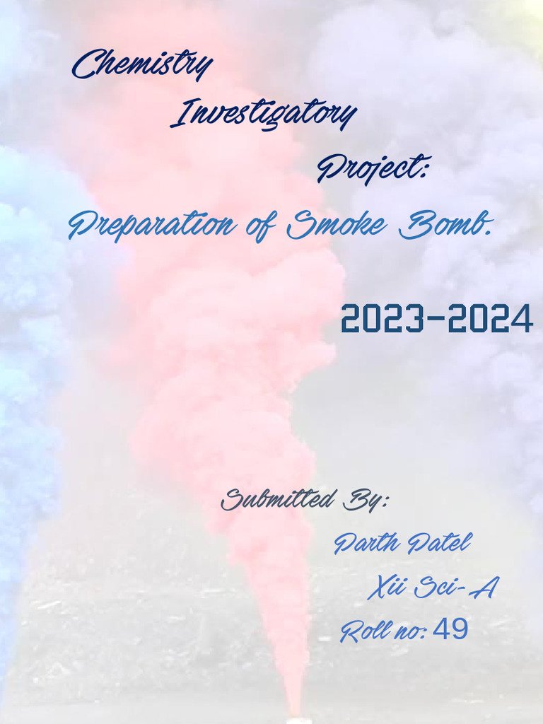 Smoke Bomb | PDF | Materials | Physical Sciences