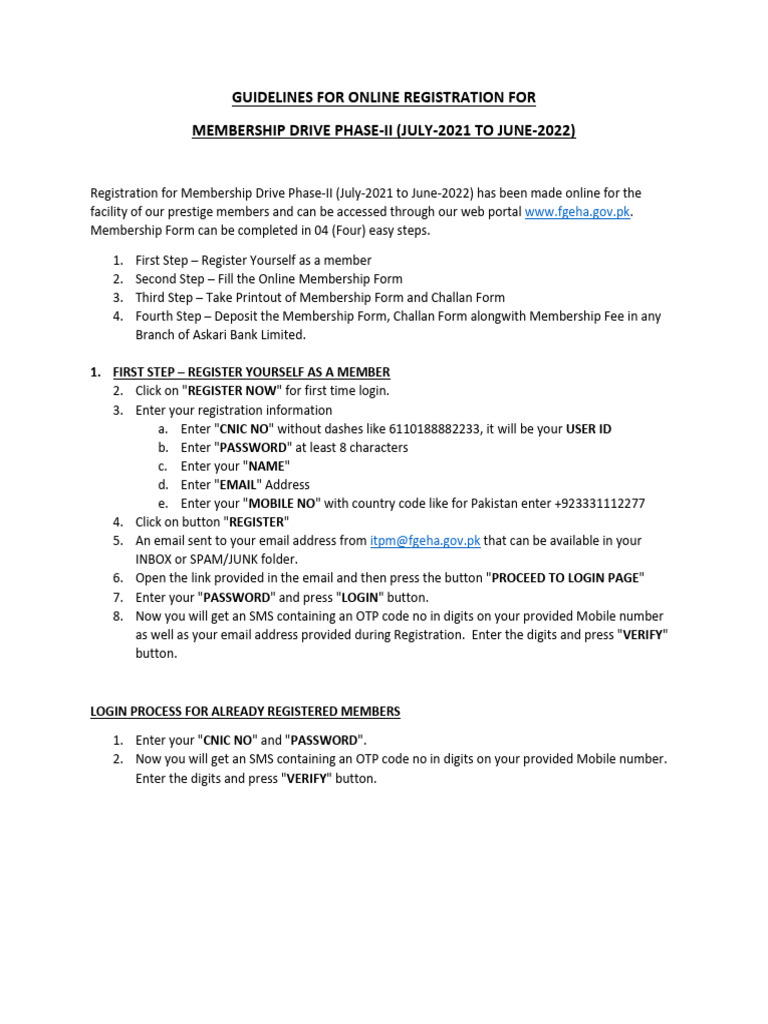 Online Membership Registration Guide | PDF | Password | World Wide Web