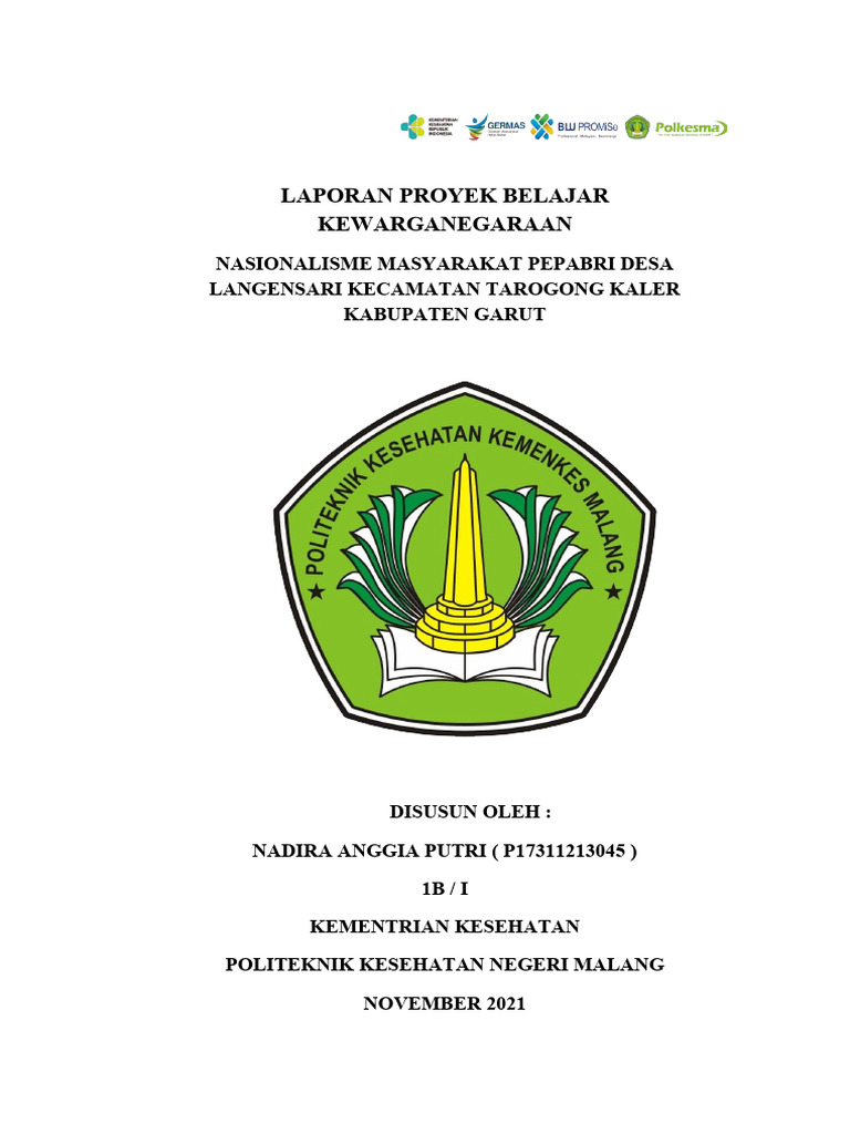 Contoh Laporan Proyek KWN Nadira Anggia Putri - Laporan Proyek | PDF