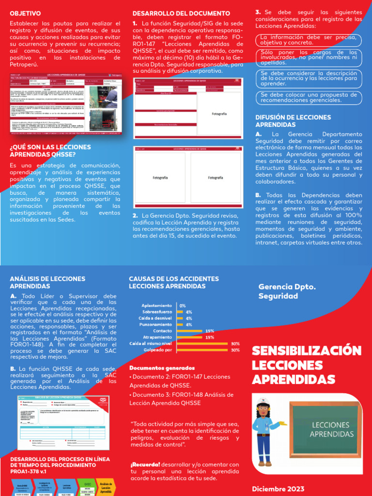 Triptico - Lecciones Aprendidas | PDF