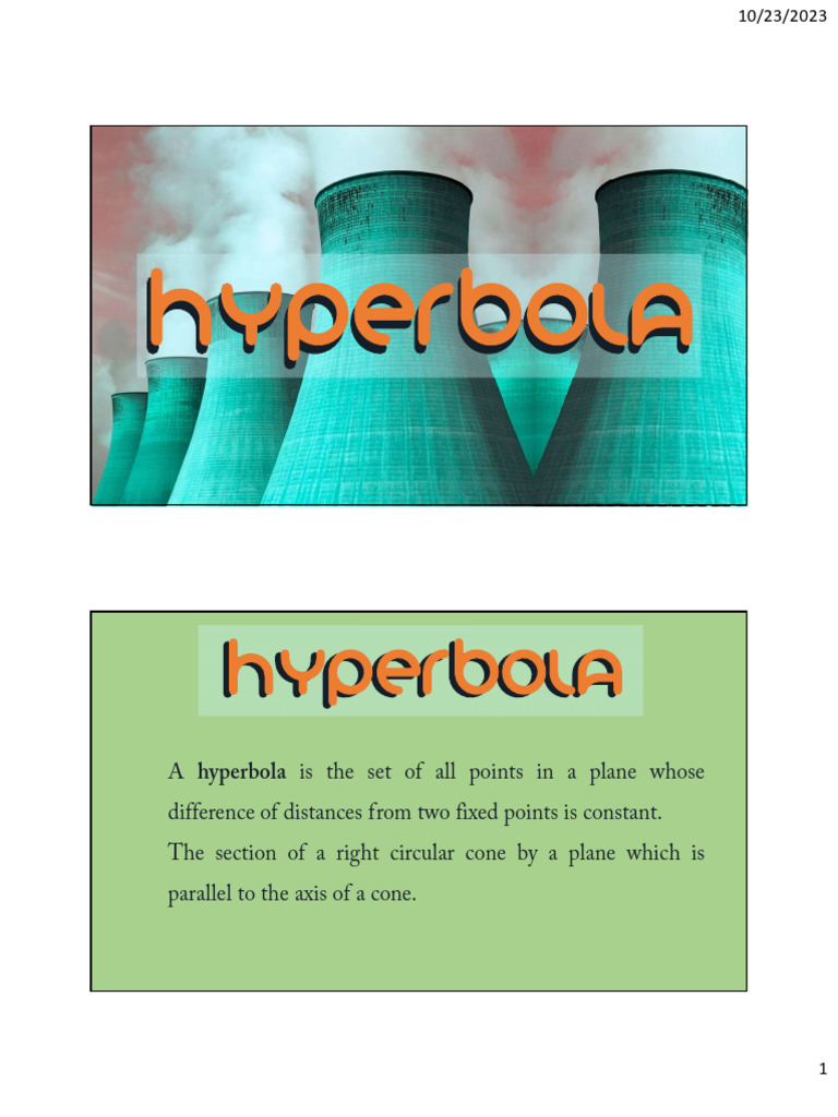 Hyperbola Lesson Pdf Geometry Elementary Geometry