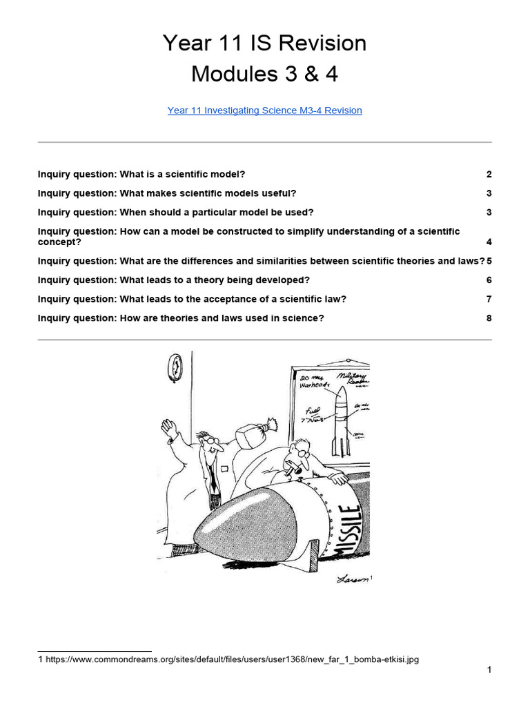 Year 11 IS Revision Modules 3 & 4 | PDF | Science | Nature