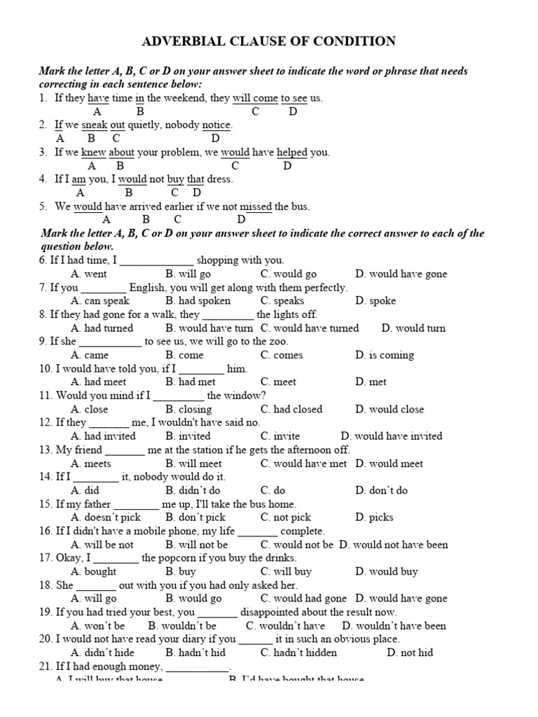Exams-Base-04 2 Conditionals | PDF