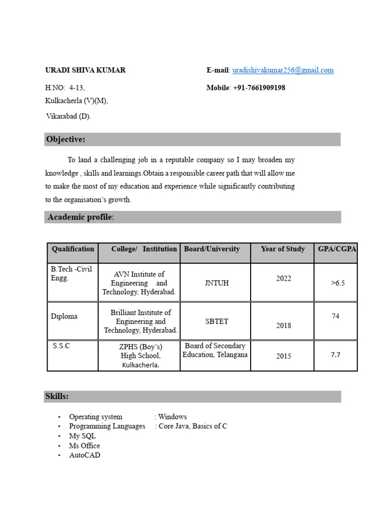 Use Resume (2023) | PDF | Cognition | Learning