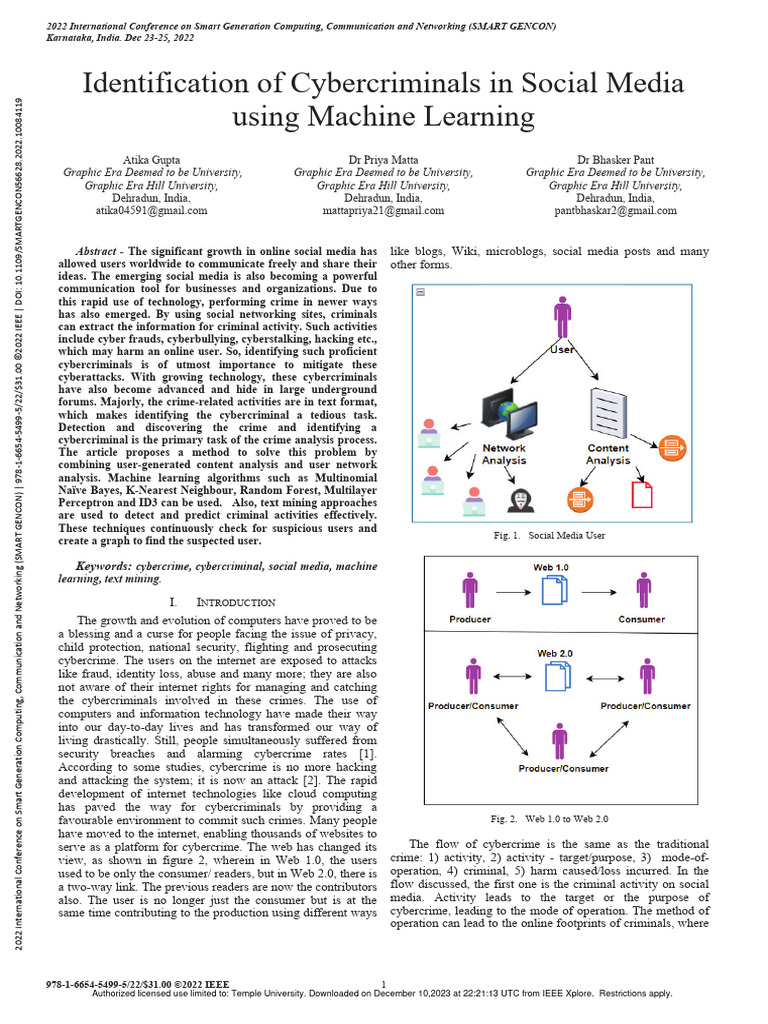 Detecting Cybercriminals on Social Media | PDF