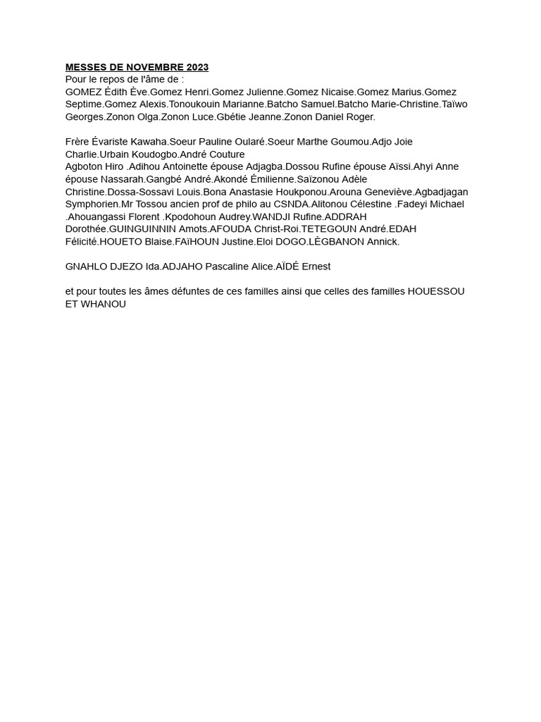 Exemplaire de Programme de Chants Pour Une MESSE Multiculturelle | PDF