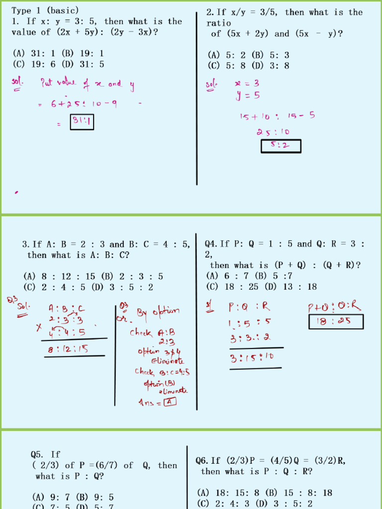 Ratio Propotion Pdf
