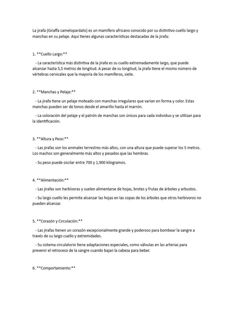La Jirafa Pdf