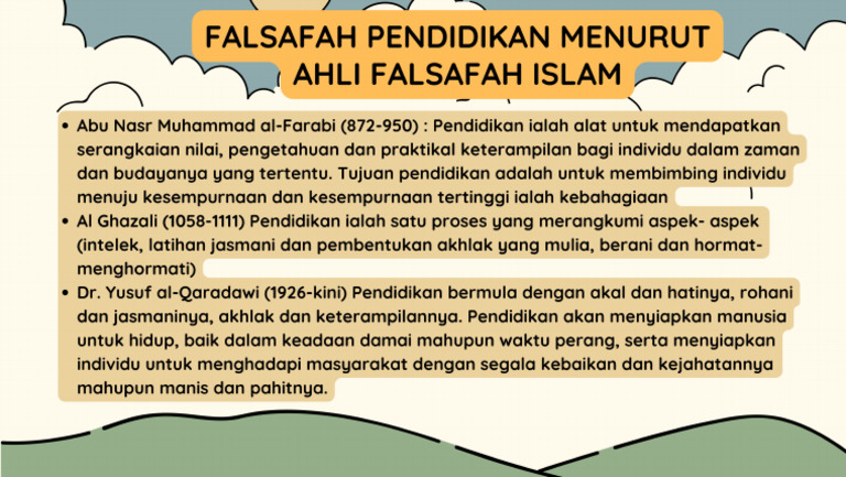 Falsafah Pendidikan Menurut Ahli Falsafah Islam | PDF