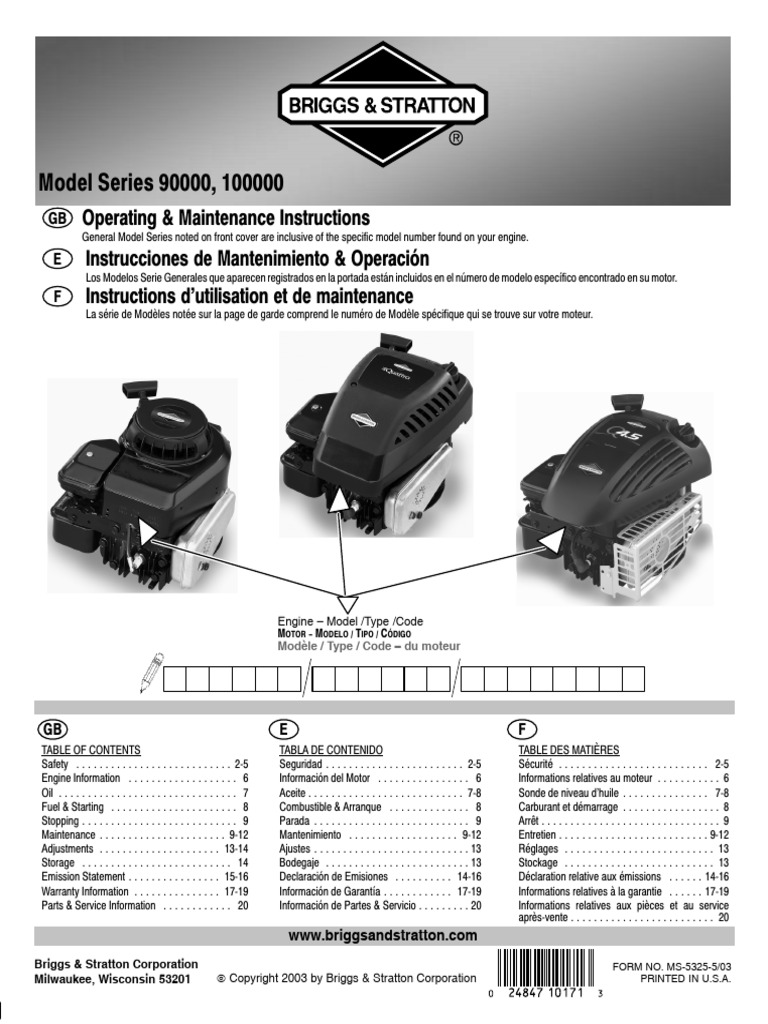 Cortacesped Briggs & Stratton | PDF