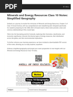 Class 10 Geography Minerals and Energy Resources PYQ With Answers | PDF ...