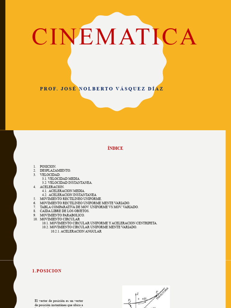 CINEMATICA Presentacion | PDF | Velocidad | Aceleración