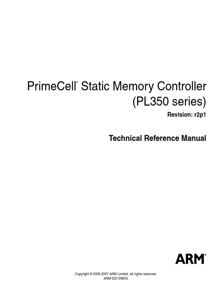 DDI0380G SMC pl350 Series r2p1 TRM | PDF | Flash Memory | Computer Hardware