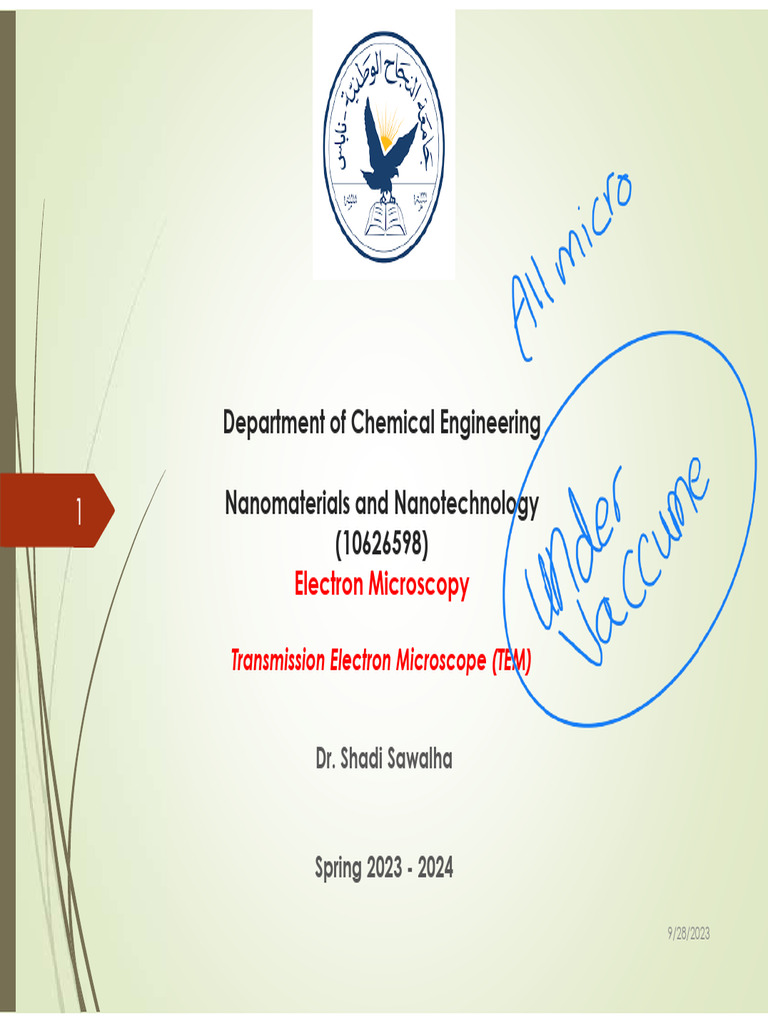 Electron Microscopy (TEM) | PDF | Electron Microscope | Microscope