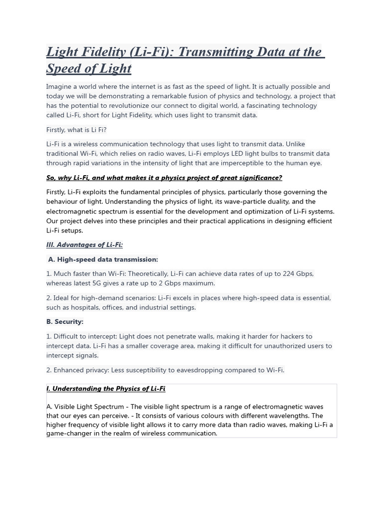 Light Fidelity | PDF