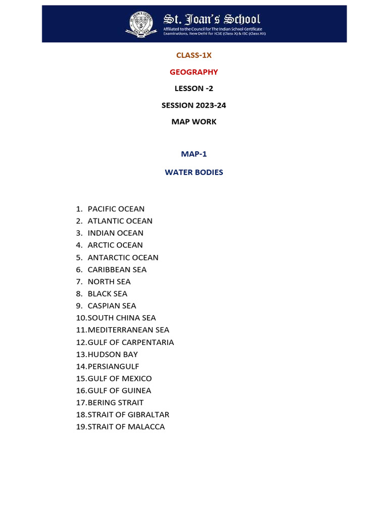 IX Geography Lesson 2 Map Work | PDF