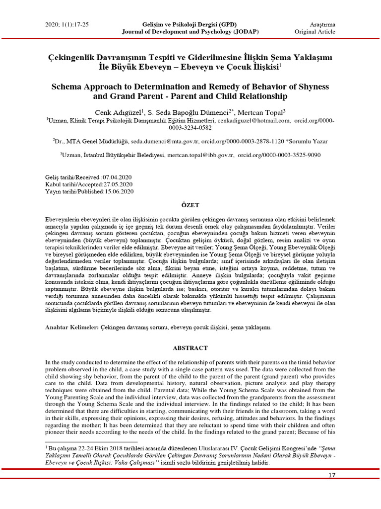 Ekingenlik Davran N N Tespiti Ve Giderilmesine Li Kin Ema Yakla M Le B ...