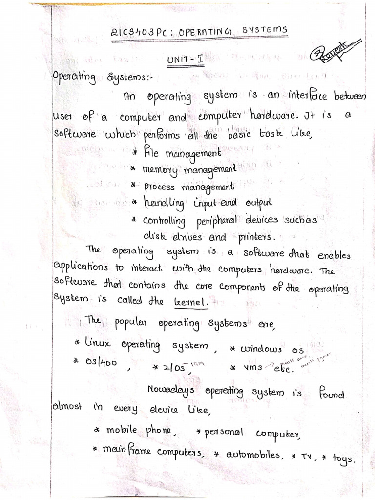 OS MATERIAL-part-1 | PDF