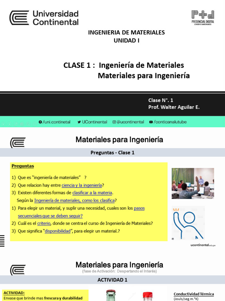 CLASE 1, Materiales para Ingenieria | PDF | Engranaje | Rieles