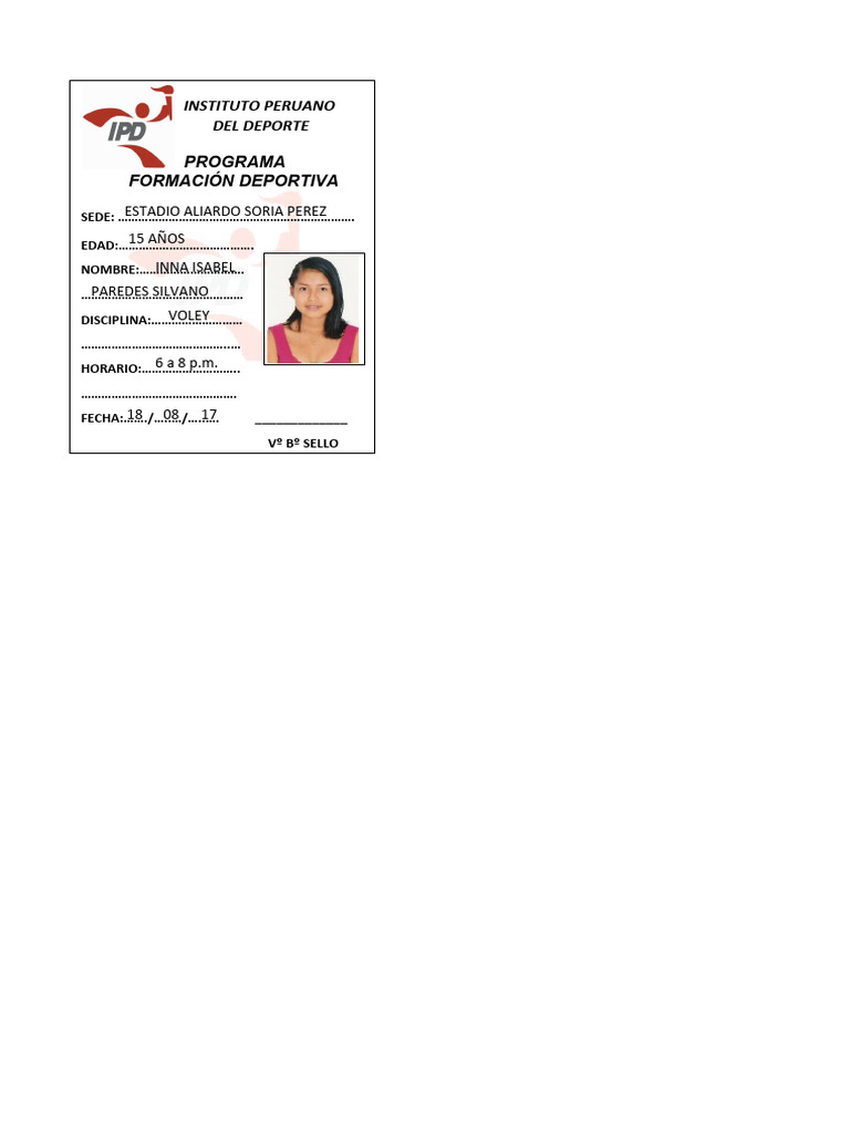 Carnet de Formacion Deportiva Ipd | PDF | Crecimiento personal y ...