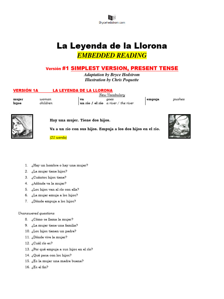 La Leyenda de La Llorona Embedded Reading | PDF