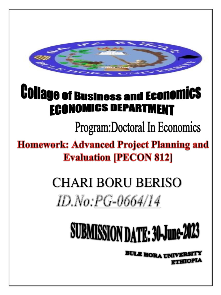 Chari Boru's Advance Project Planning (Pecon821) - Homework Assignment ...