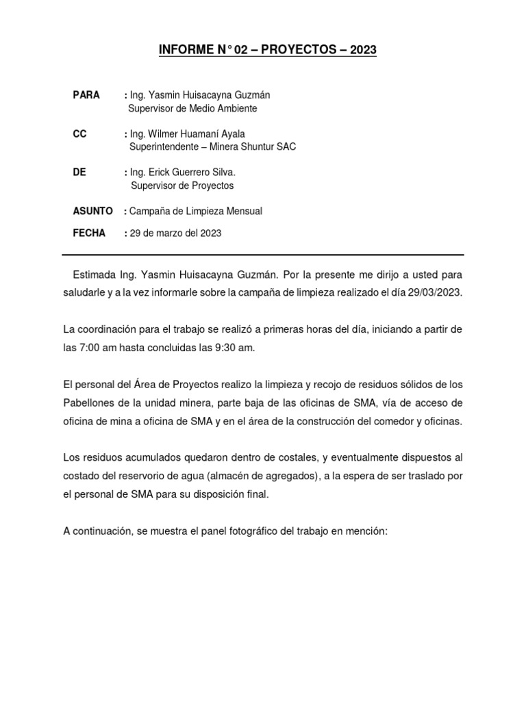 Informe #02 - Campaña de Limpieza - Marzo | PDF