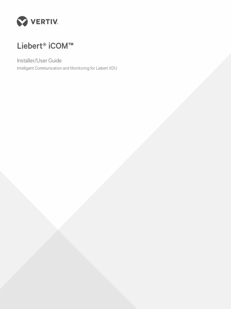 Liebert® iCOM™: Installer/User Guide | PDF | Flow Measurement | Pump