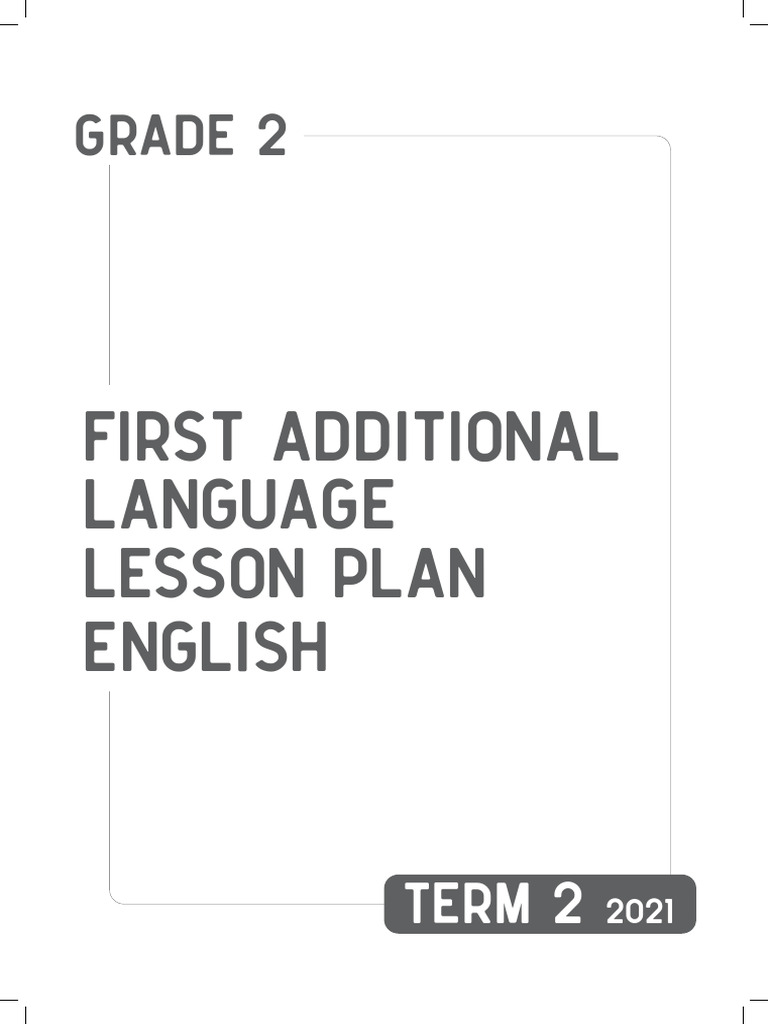GR 2 Term 2 2021 Psrip Efal Lesson Plan | PDF