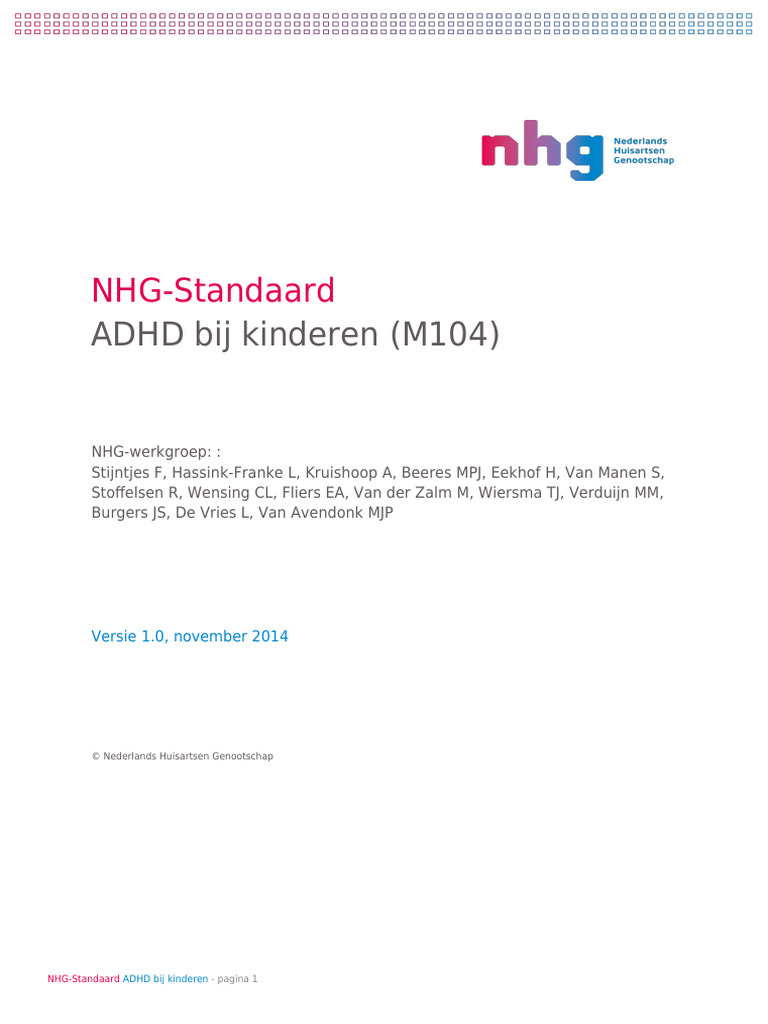 67 - ADHD Bij Kinderen - November-2014 | PDF