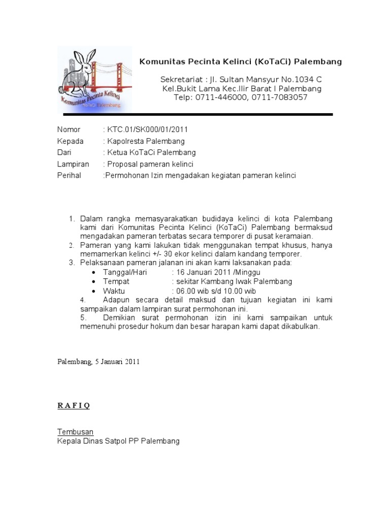 Yuk Lihat 15+ Contoh Surat Permohonan Open Booth | Contoh Surat Memo ...