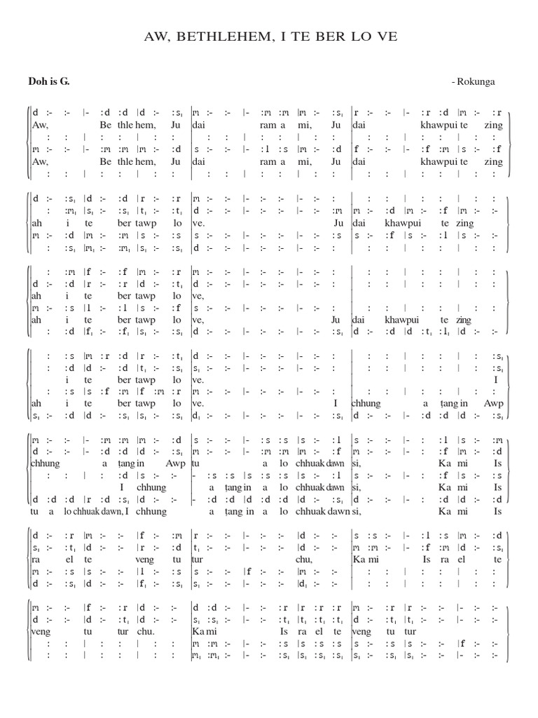 Aw Bethlehem, Judai Ram Ami | PDF