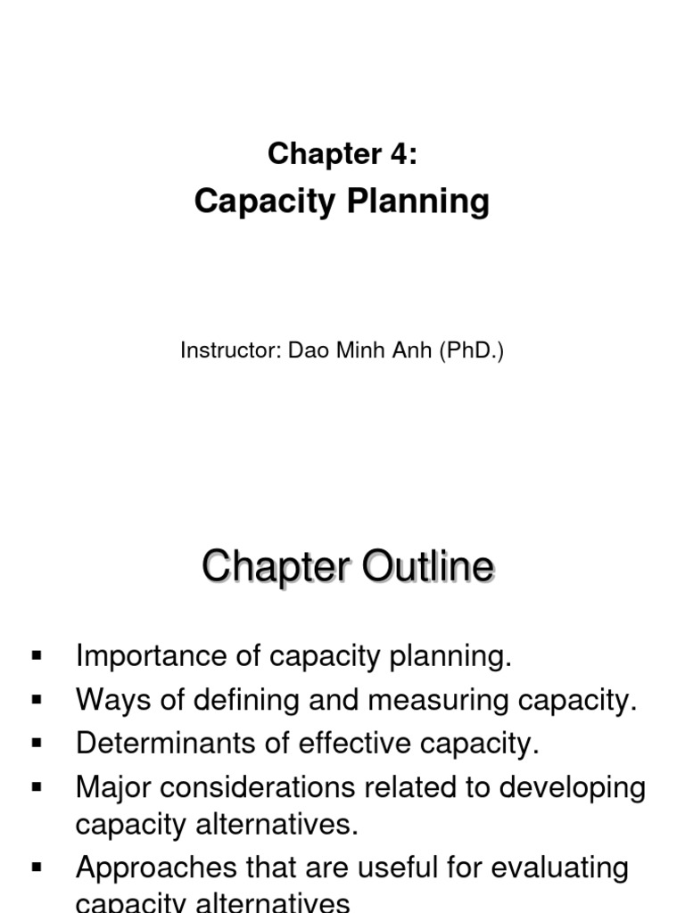 Capacity Planning | PDF | Outsourcing | Economic Growth