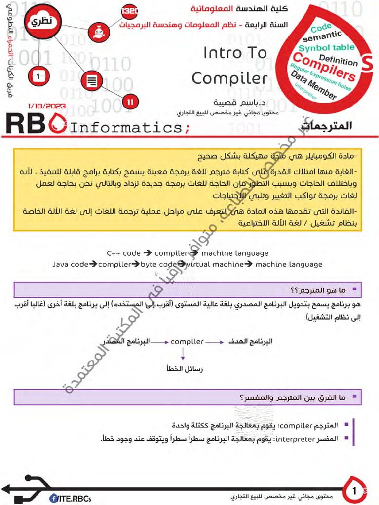 SE Compiler DR - Bassem Lec-1 | PDF