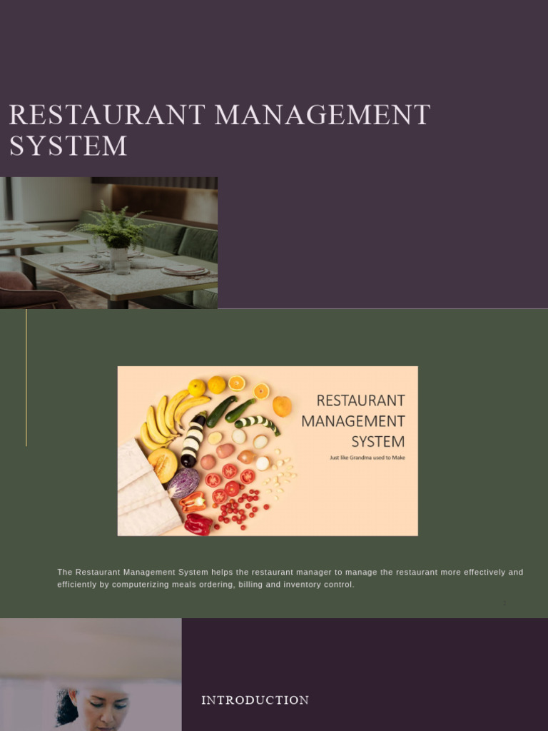 Restaurant Management System | PDF | Restaurants | Waiting Staff