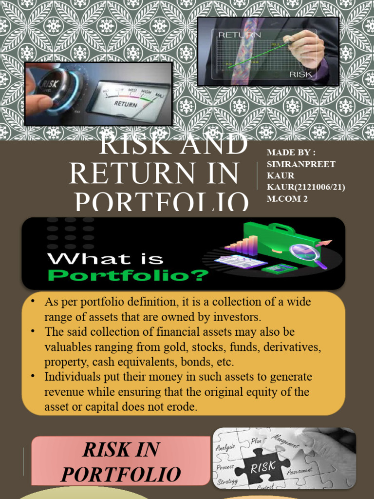 Risk and Return in Portfolio | PDF | Financial Risk | Diversification ...