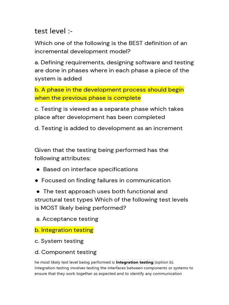 Which One of The Following Is The BEST Definition of An Incremental ...